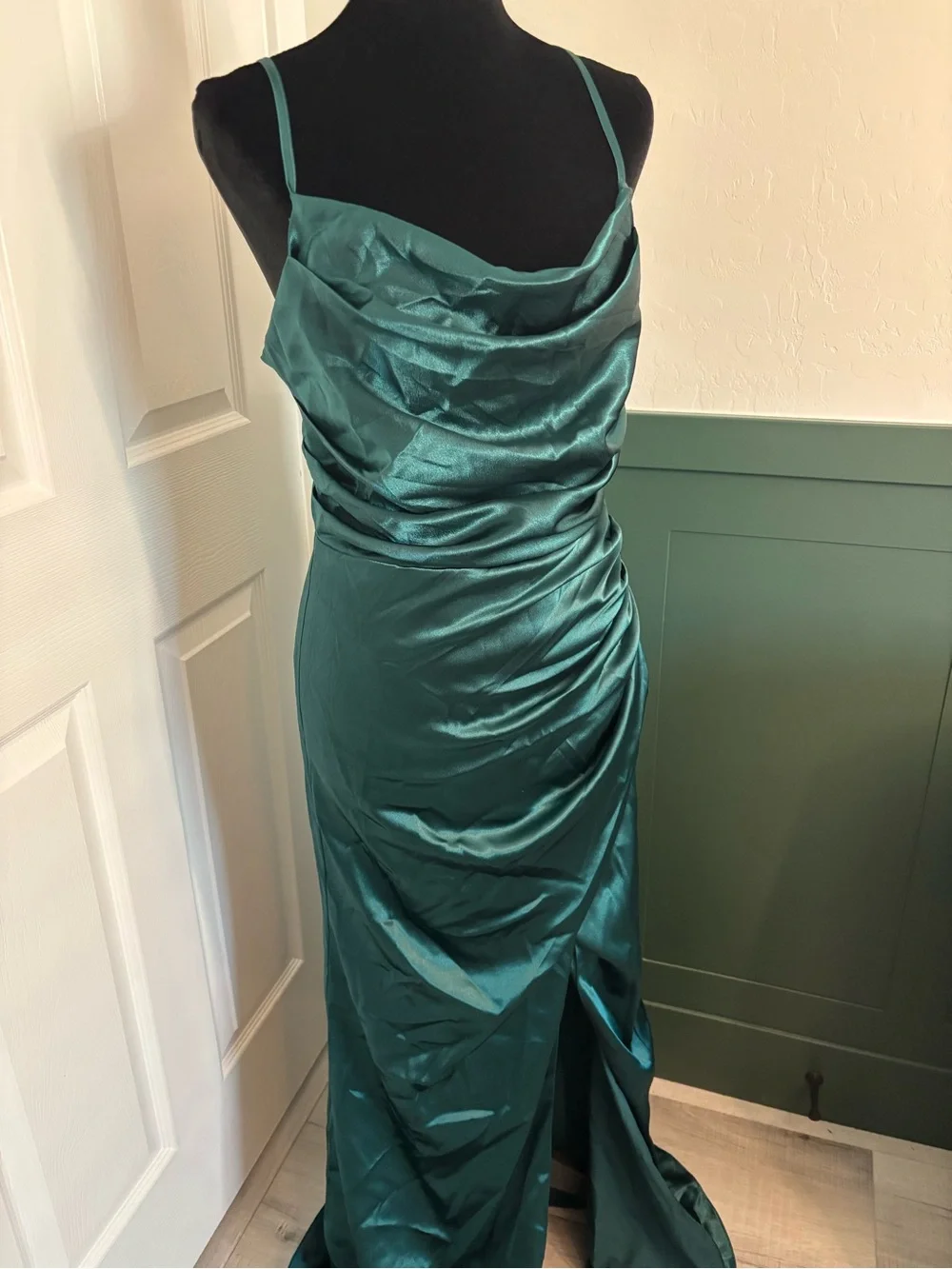 Birdy Grey | Dresses | Birdy Grey Lydia Shiny Emerald Satin Bridesmaid ...